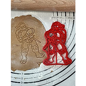 Premium Quality Ninja Turtle Raphael 6” Cookie Cutter and Mold Produced by 3D Kitchen Art
