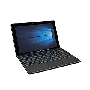 Naxa NID-1080 2-in-1 Detachable Core Windows 11 Tablet with 10.1″ IPS Screen and Headphones Combo, 2.8Ghz Dual Core Processor, 4GB Ram, 64GB Storage, 2MP Front & Rear Cameras, Speaker, and Mic, Black