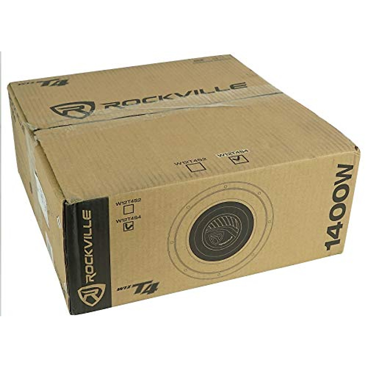 Rockville W12T4S4 12" Shallow Mount 1400w Peak Car Subwoofer 4-Ohm Sub 350w RMS CEA Rated