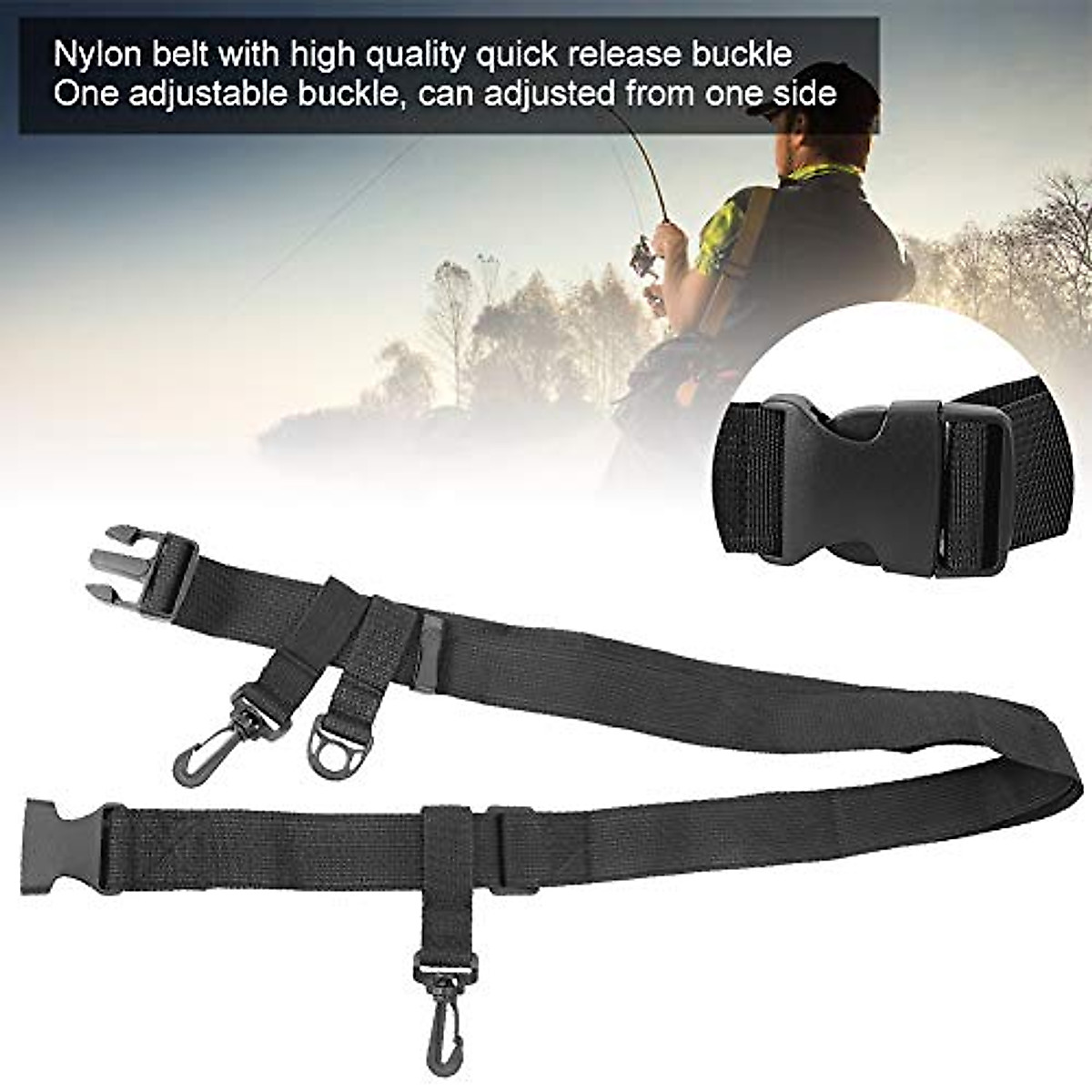 Waist Adjustable Sturdy and Durable Fishing Tool Belt, Outdoor Fishing Belt, Angler for Sea Fishing Fishing Enthusiasts Wild Fishing