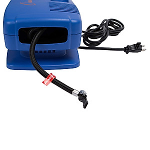 Champion Sports Electric Ball Pump for Basketball, Soccer, Volleyball, with Needle, Gauge, Hose - Quiet, Fast Air Pumps for Balls with up to 125 PSI - Premium Ball Inflator for Gyms, Schools,Blue