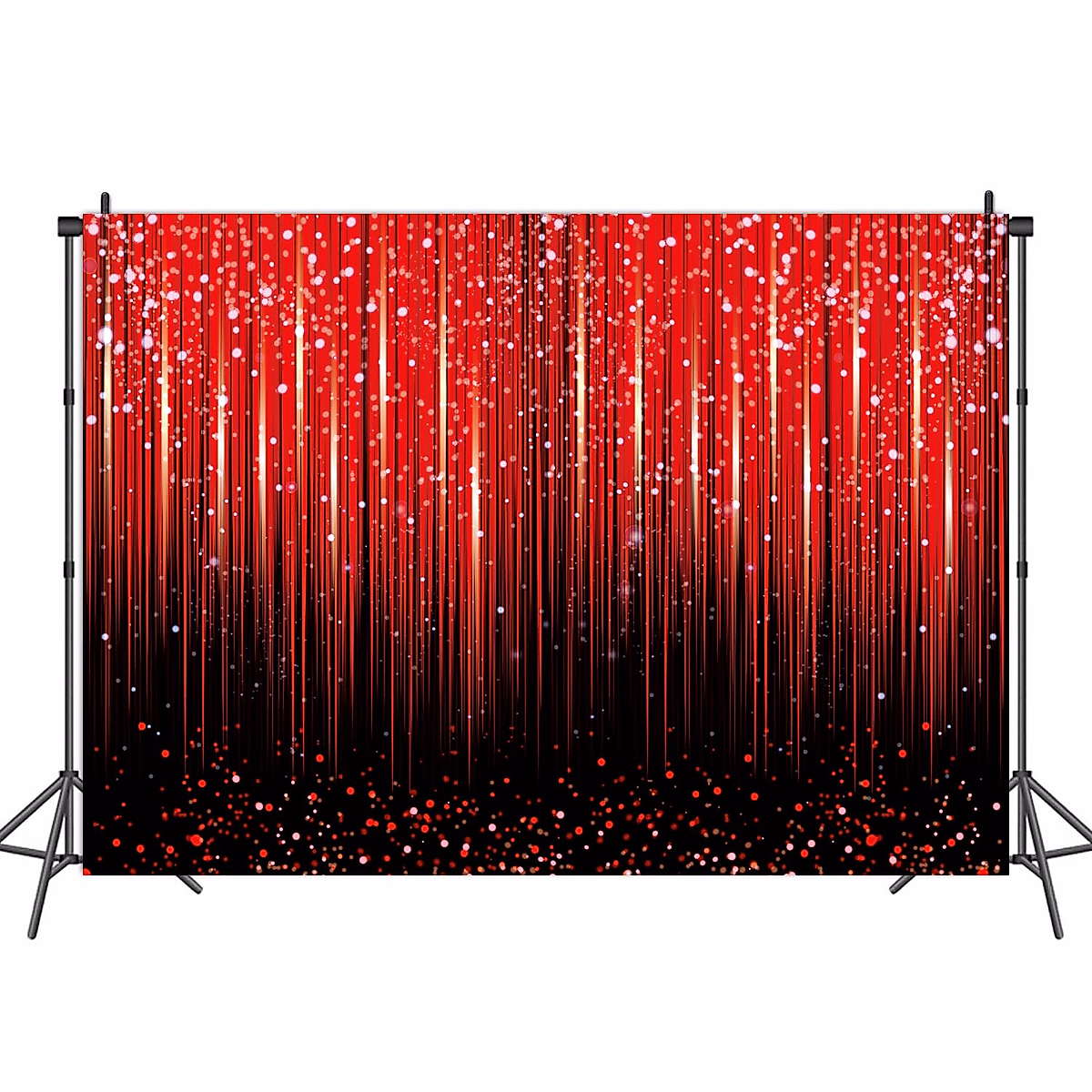 Red Glitter Backdrop for Photography Black and Red Bokeh Sequin Spots Birthday Party Background Baby Shower Winter Christmas New Year Party Decorations Photo Props