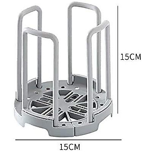 TIST 2Pcs Dish Rack - Retractable Drain Bowl Rack Plastic Removable Cutlery Holder Dish Drainer Rack(White and Gray)