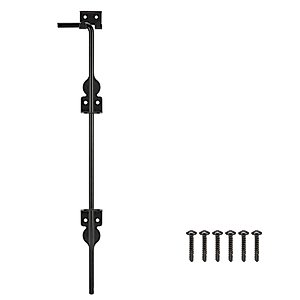 YONSIN 18" Cane Bolt Heavy Duty Drop Rod Gate Stopper Hardware, Black Finish