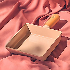 Neoflam FIKA 6inch 15cm Mini Peach IH Square Egg Pan, Full Induction Heating