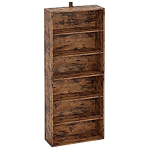 IRONCK Industial Bookshelves and Bookcases Floor Standing 6 Shelf Display Storage Shelves 70 in Tall Bookcase Home Decor Furniture for Home Office, Living Room, Bed Room, Vintage Brown