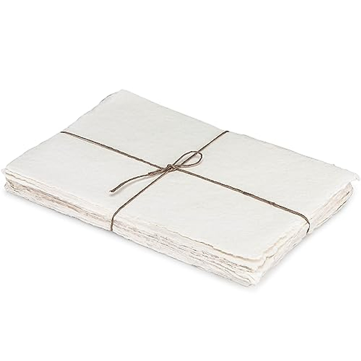 400 GSM - 25 Cotton Watercolor Paper,7 x 5 inch, Art Paper, Handmade Paper,Rough/Sketching Paper, Deckled Edge Paper Made from Virgin Egyptian Cotton,Textured Paper, Khadi Paper