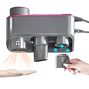 EID Smart Hand Dryer,Hair Dryer Holder for Dyson Hair Dryer Wall Mounted,Non-Perforated Organizer Holders for The Bathroom,Dual-Purpose for Storage Rack and Hand Dryer