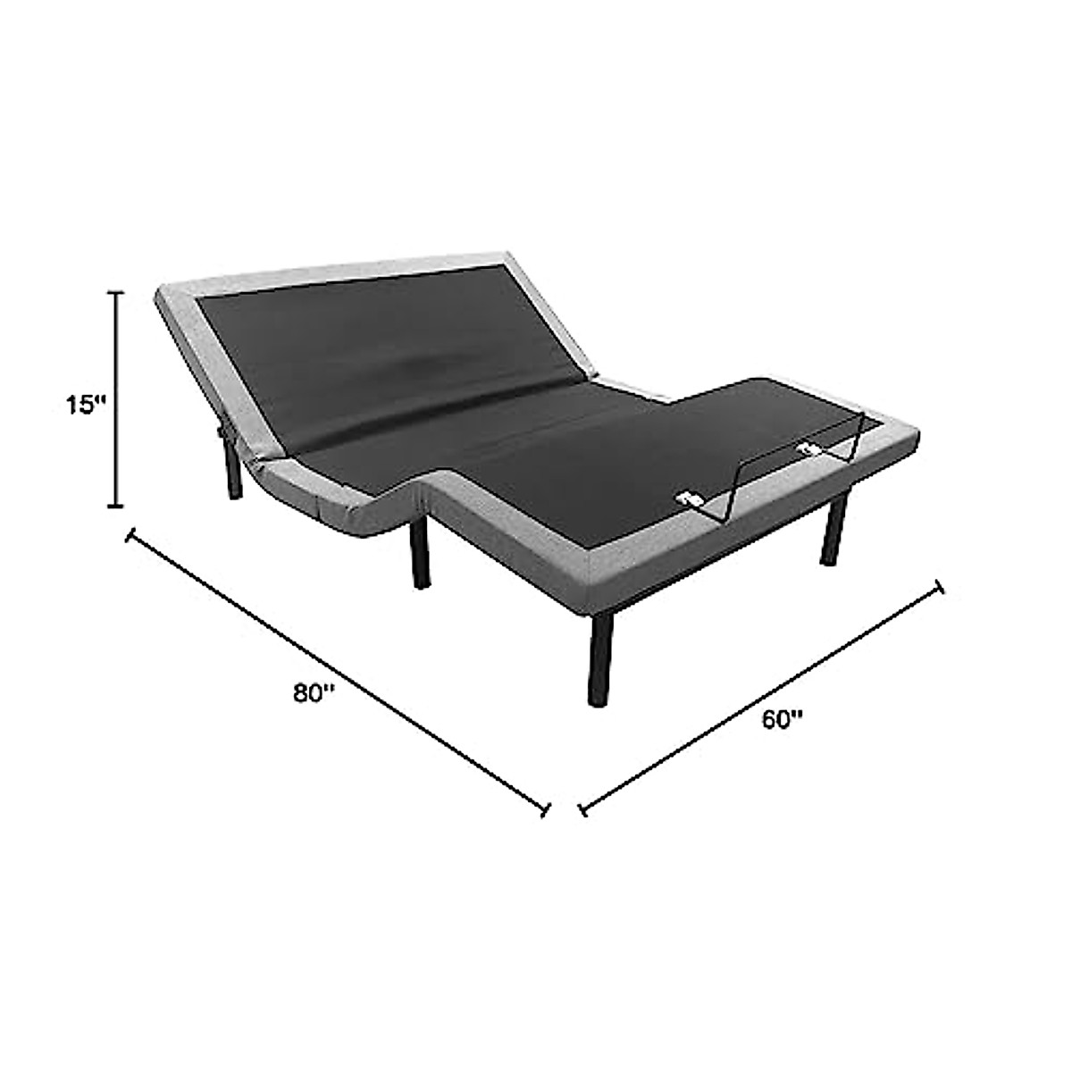 Irvine Home Collection King Adjustable Bed Base | Full Body Massage | USB Ports | Zero Gravity | Anti-Snore | Memory Positions | Zero Clearance | Under Bed Lighting | Wireless Remote