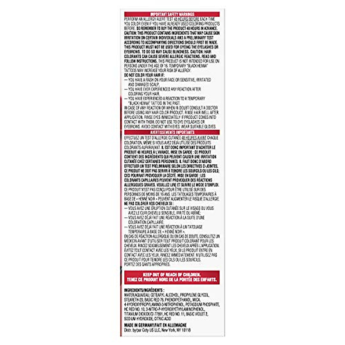 Clairol Color Crave Semi-Permanent Hair Dye, Scarlet Hair Color, 1 Count