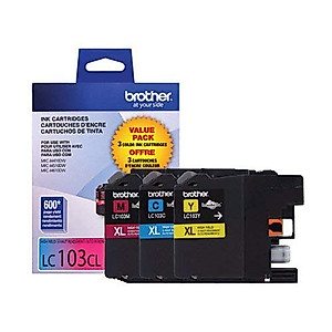 Brother Genuine High-Yield Ink Cartridges LC1033PKS XL Series Color, 2 Count (Cyan, magenta, yellow)