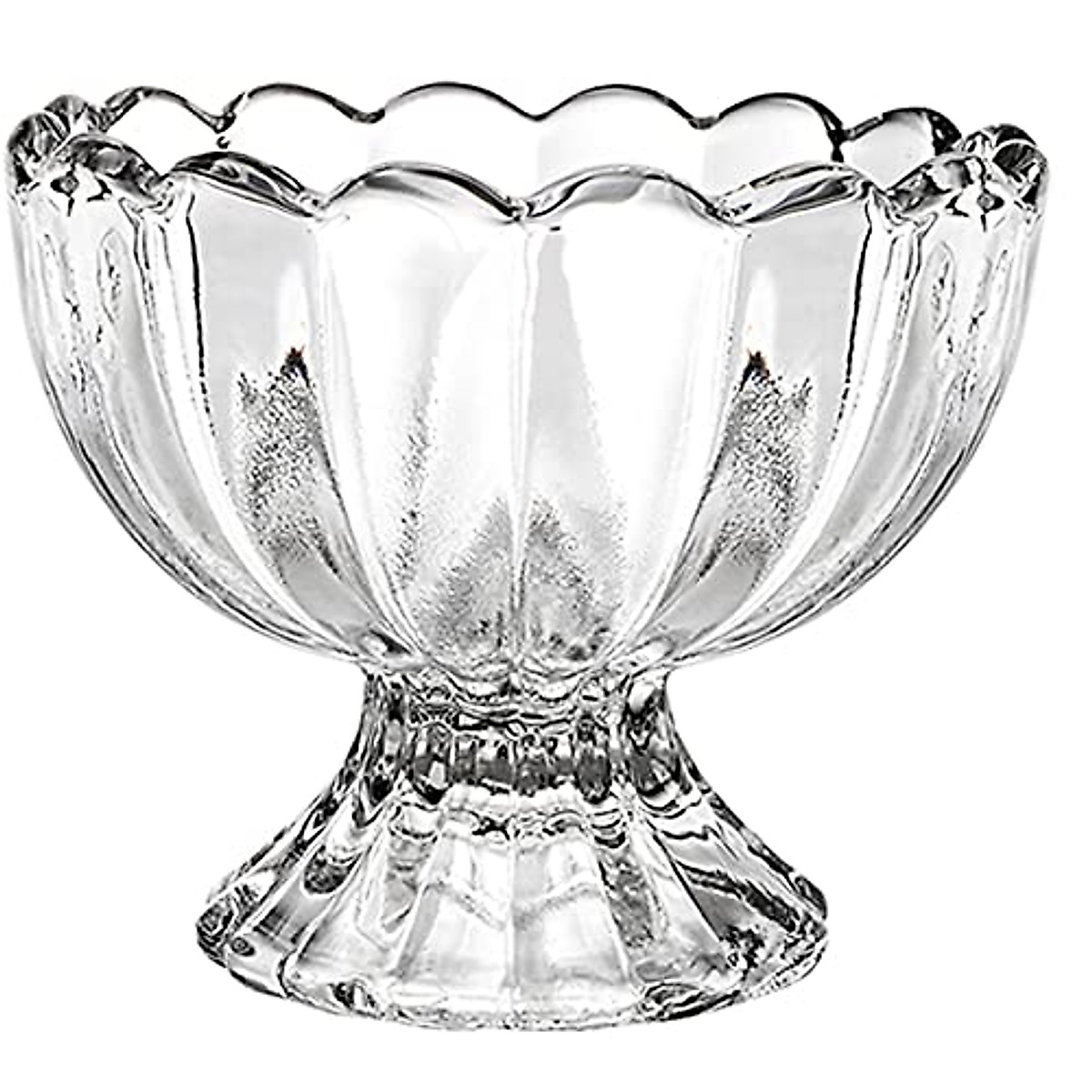Lawei 6 Pack Glass Dessert Bowls - 5 Oz Glass Ice Cream Cups Mini Trifle Footed Dessert Bowls for Dessert, Sundae, Ice Cream, Salad, Cocktail, Condiment, Trifle