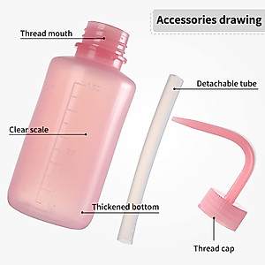 Oubest 2pcs Small Squeeze Bottles 150ml 5oz Wash Bottle Ldpe Plastic Squirt Water Bottle for Medical Label Tattoo Lash Water Succulent Watering Irrigation