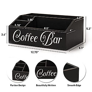 SHINGYU [Upgrade] Coffee Bar Organizer Coffee Station Organizer for Countertop Large K Cup Holder Coffee Pod Holder Farmhouse Coffee Bar Accessories