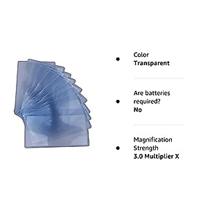 Lot of 12 OpticLens Brand Credit Card Sized Magnifying Lenses. Wholesale Lot - 300% Fresnel Magnifier