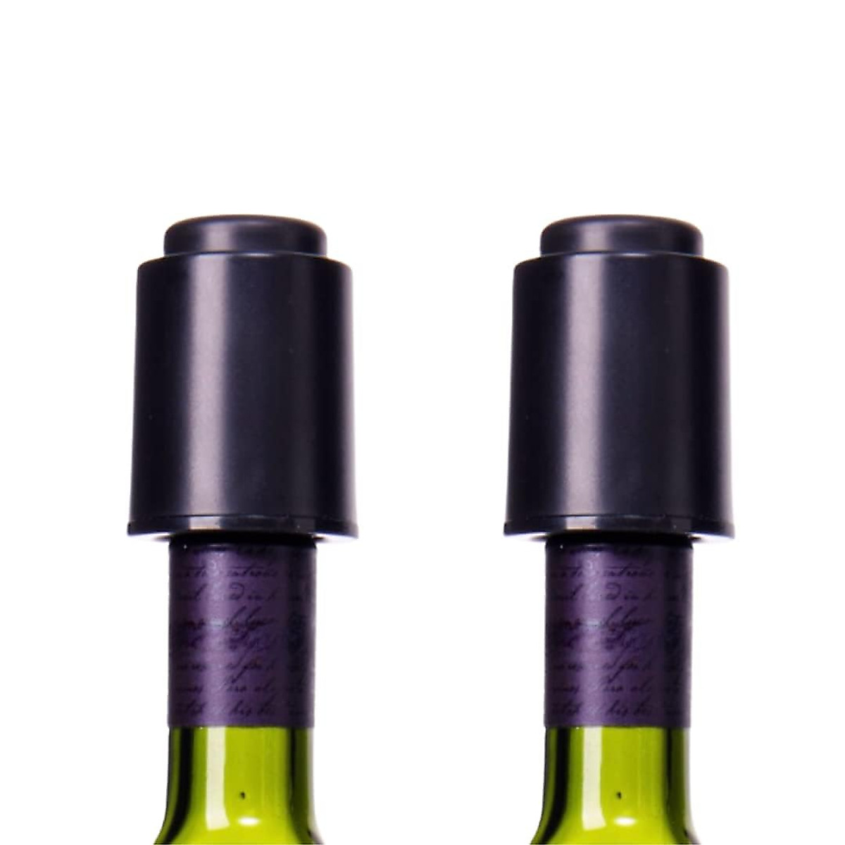 Wine Stoppers for Wine Bottles (2-Pack) - Vacuum Wine Preserver Set - Wine Saver and Sealer for Bottles - Reusable Wine Corks for Glass Bottles - Wine Accessories and Gifts to Keep Wine Fresh
