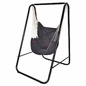 Hammock Chair with Stand - wuyule Heavy Duty Hammock Chair Stand with Hanging Swing Chair, Max Load 330Lbs, Indoor Outdoor Swing Stand Suitable for Room, Yard