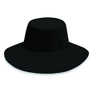 Wallaroo Hat Company – Women’s Aqua Hat – UPF 50+ Sun Protection, Packable Design Featuring a Chin Strap for Medium Crown Sizes – Water Friendly Sun Hat for Beach, Poolside and Adventures (Black)