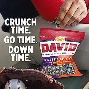 DAVID Roasted and Salted Spicy Queso Jumbo Sunflower Seeds, Keto Friendly, 5.25 Ounce (Pack of 12)