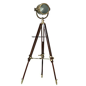 Marine Designer Studio Floor Lamp Spot Searchlight with Tripod Stand Nautical