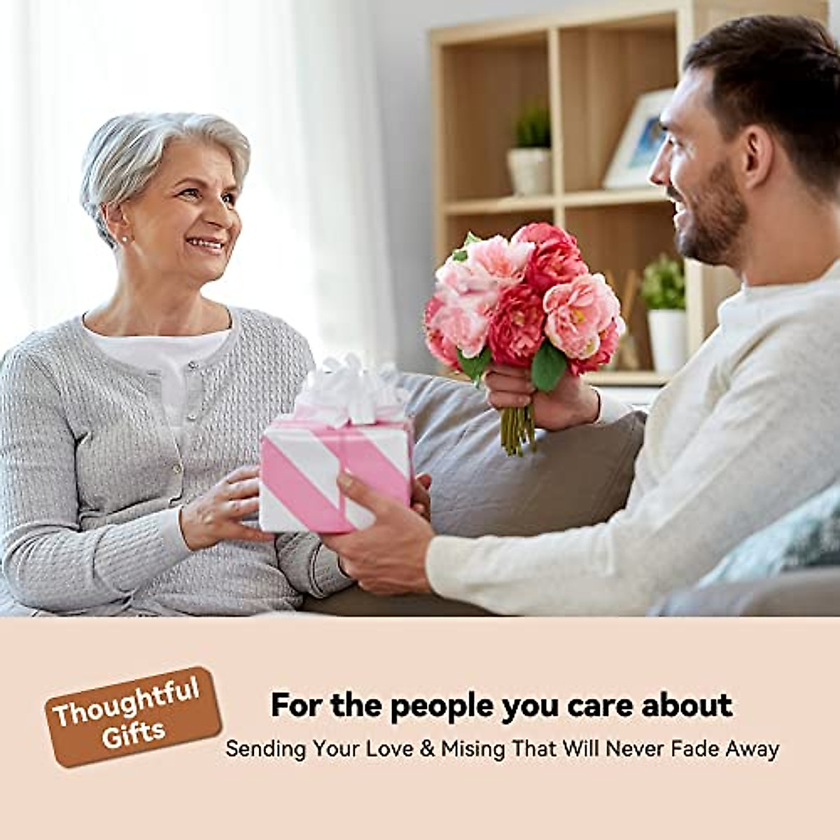 Litu Wind Chimes for Outside with Wood Wind Catcher, 37 Inches Large Aluminum Windchimes Outdoors for Patio Decoration & Zen Atmosphere, Great as a Gift for Family & Relative(Silver)