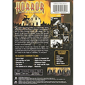 Horror Movie Classics (Collector's Edition) 10 Classic Horror Films 1-Horror Hotel 2- The Last Man On Earth 3-Dementia 13 4- The Terror 5- The Cabinet Of Dr. Caligari 6- House On Haunted Hill 7- Night Of The Living Dead 8- Nightmare Castle ...(5 Dvd)