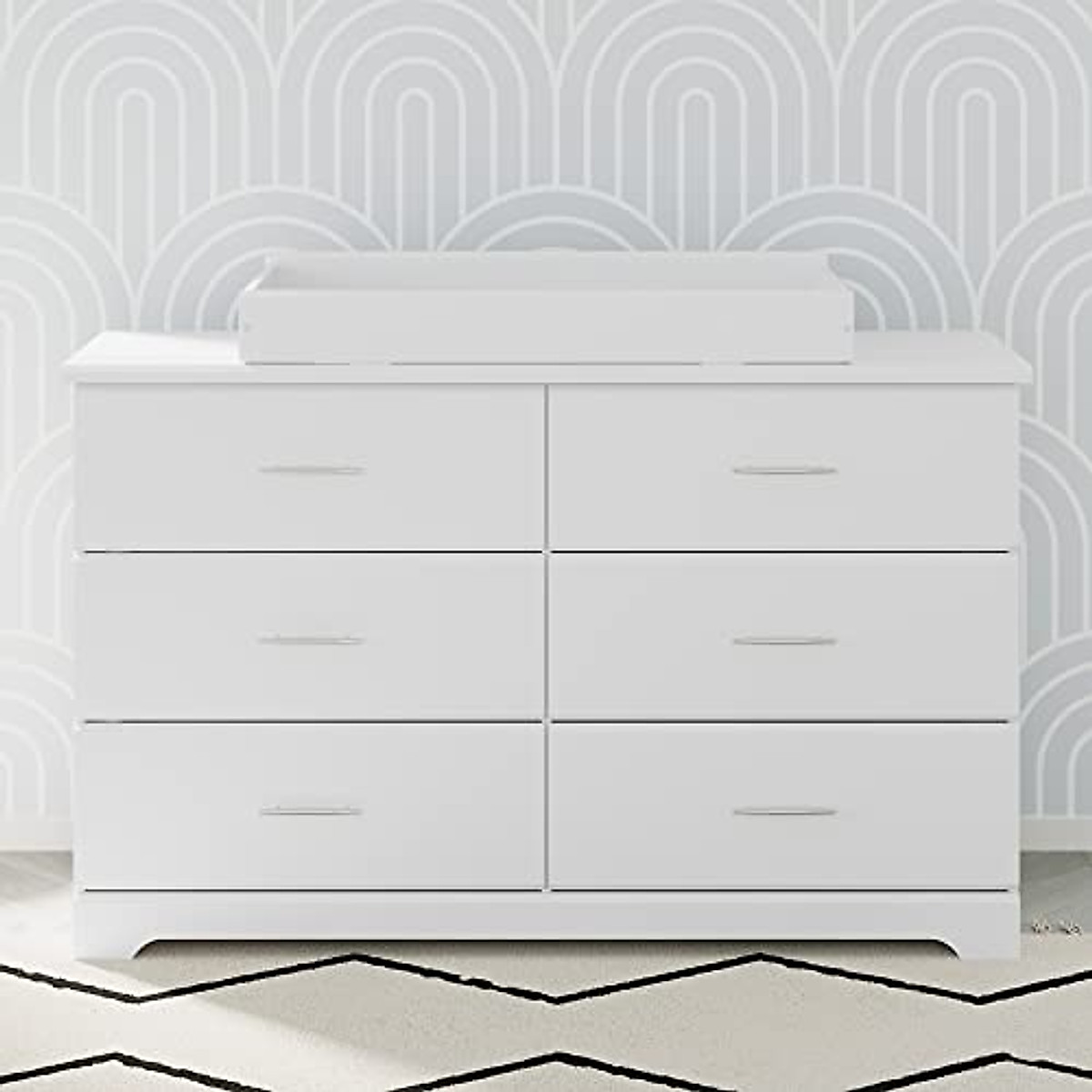 Storkcraft Nest Changing Table Topper (White) - GREENGUARD Gold Certified, Designed to Fit Storkcraft Nest Changing Pad, Designed to Fit Storkcraft Alpine, Brookside, Crescent 6 Drawer Dressers