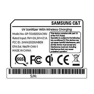 Samsung Electronics Qi Wireless Charger and UV Sanitizer - US Version