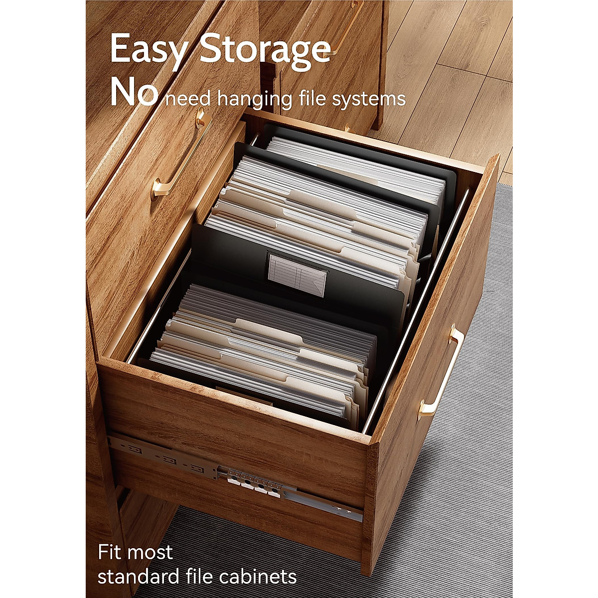 SortRax Plastic Expanding File Pockets, 6" Expansion Accordion Folder, Letter Size, 10 Pack - Matte Black