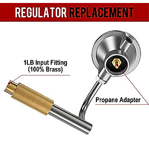 PatioGem fits to Coleman Roadtrip Grill Accessories, fits to Coleman Roadtrip Grill Parts Replacement, Grill Regulator, Gas Grill Regulator, fits to Coleman Grill Accessories, Propane Gas Regulator