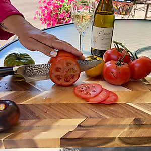 HACIENDA ART & HOME Chef Knife 8 Inch, Hammered Steel, Ultra Sharp Professional High Carbon Stainless Steel Knife for Home & Restaurant, Gift Quality Box – Perfect for Home, Chefs, and Gifts