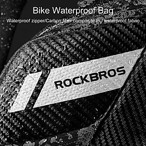 ROCKBROS Bike Saddle Bag Bike Seat Bag with Water Bottle Holder Bicycle Bag Under Seat Waterproof for Road Bike
