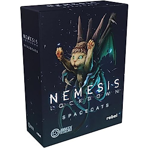 Nemesis: Lockdown: Spacecats - Board Game Expansion by Awaken Realms - Sci-Fi Horror Game - Strategy Game - Cooperative Adventure Game - Adults & Teens Ages 14+ - 1-5 Players - Playtime 1-2 Hours
