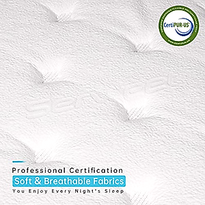 Serweet 10 Inch Memory Foam Hybrid Full Mattress - 5-Zone Pocket Innersprings Motion Isolation - Heavier Coils for Durable Support -Pressure Relieving - Medium Firm - Made in North America