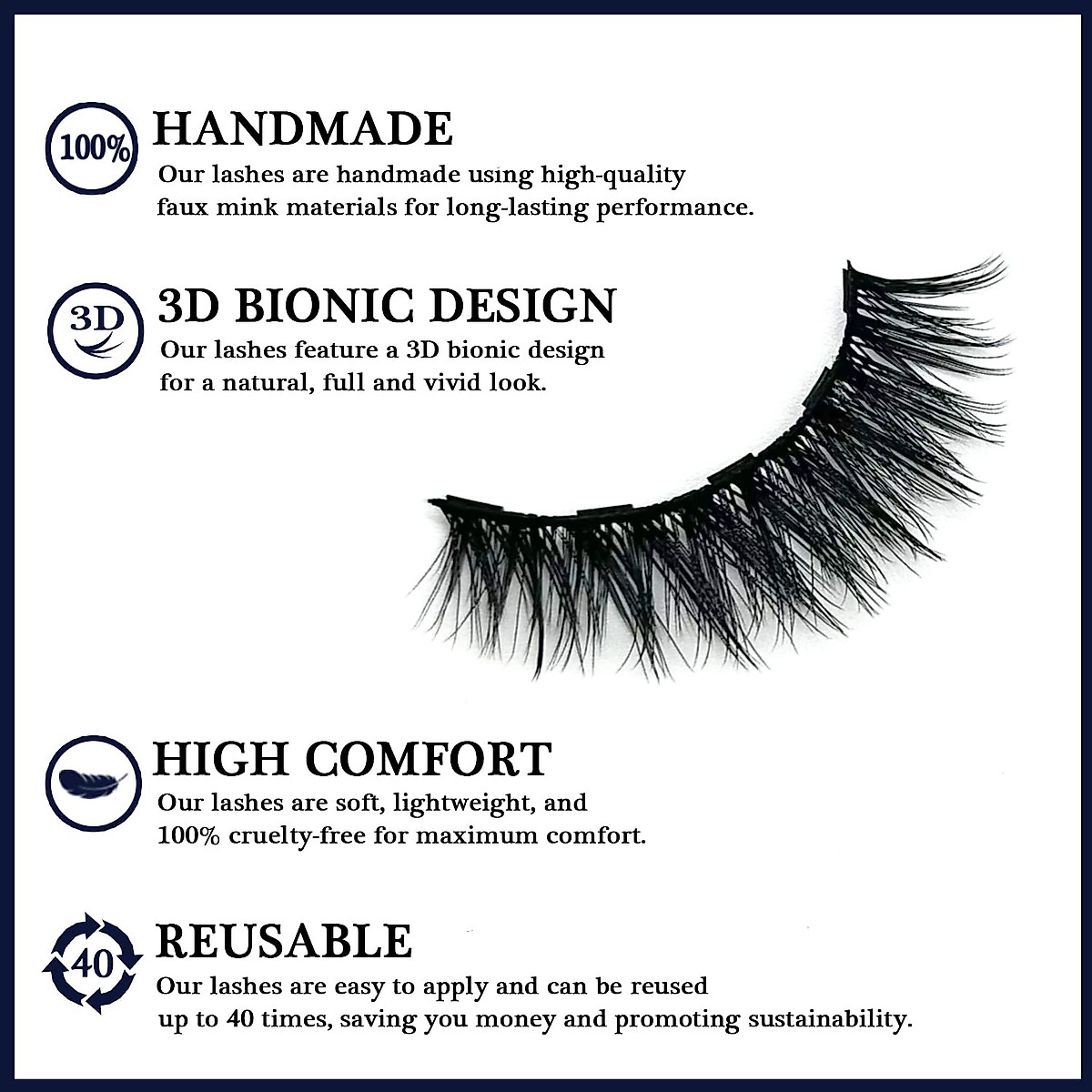 AkesuLash Magnetic Eyelashes Natural Look - Magnetic Lashes with 4 Tube of Magnetic Eyeliner - 10 Pairs Mangetic False Eyelashes Kit with Applicator - Easy to Apply