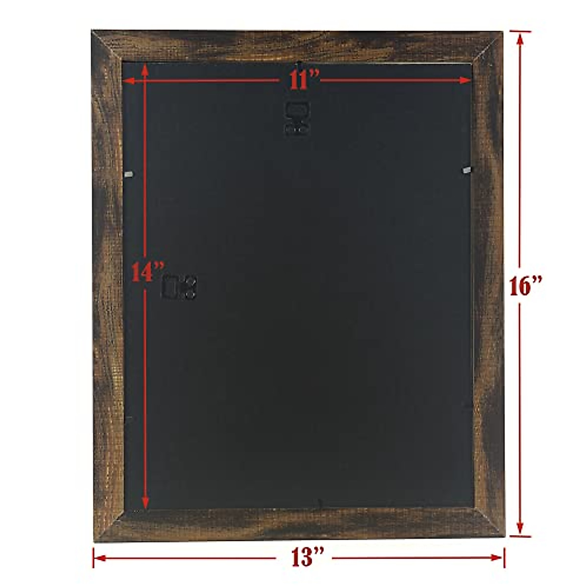 Scholartree Wooden Brown 11x14 Picture Frame with Mat 2 Set in 1 Pack,Display 11x14 without Mat or 8x10 with Mat，Wall Gallery Photo Frames