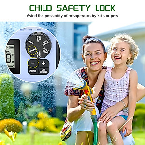 Sprinkler Timer 2 Outlet, Programmable Water Timer for Garden Hose, Rain Delay/Manual/Automatic System, Waterproof Digital Irrigation Timer System for Yard Outdoor Watering, Lawns and Pool