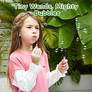 TOY Life 36 Bubbles Party Favors for Kids Mini Bubble Wands Bulk with Gift Cards Bubble Maker Kids Goodie Bag Stuffer for Classroom Wedding Birthday Party Decoration Easter Basket Stuffers for Kids