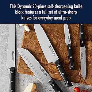 HENCKELS Dynamic Razor-Sharp 20-Piece Knife Set, Chef Knife, Bread Knife, Steak Knife, German Engineered Informed by 100+ Years of Mastery