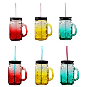 12 Piece 11 Inches Reusable Plastic Straws for Tall Cups and Tumblers 6 Colors BPA-Free Unbreakable Clear Glitter Sparkle Drinking Straw with 1 Cleaning Brush Not Dishwasher Safe