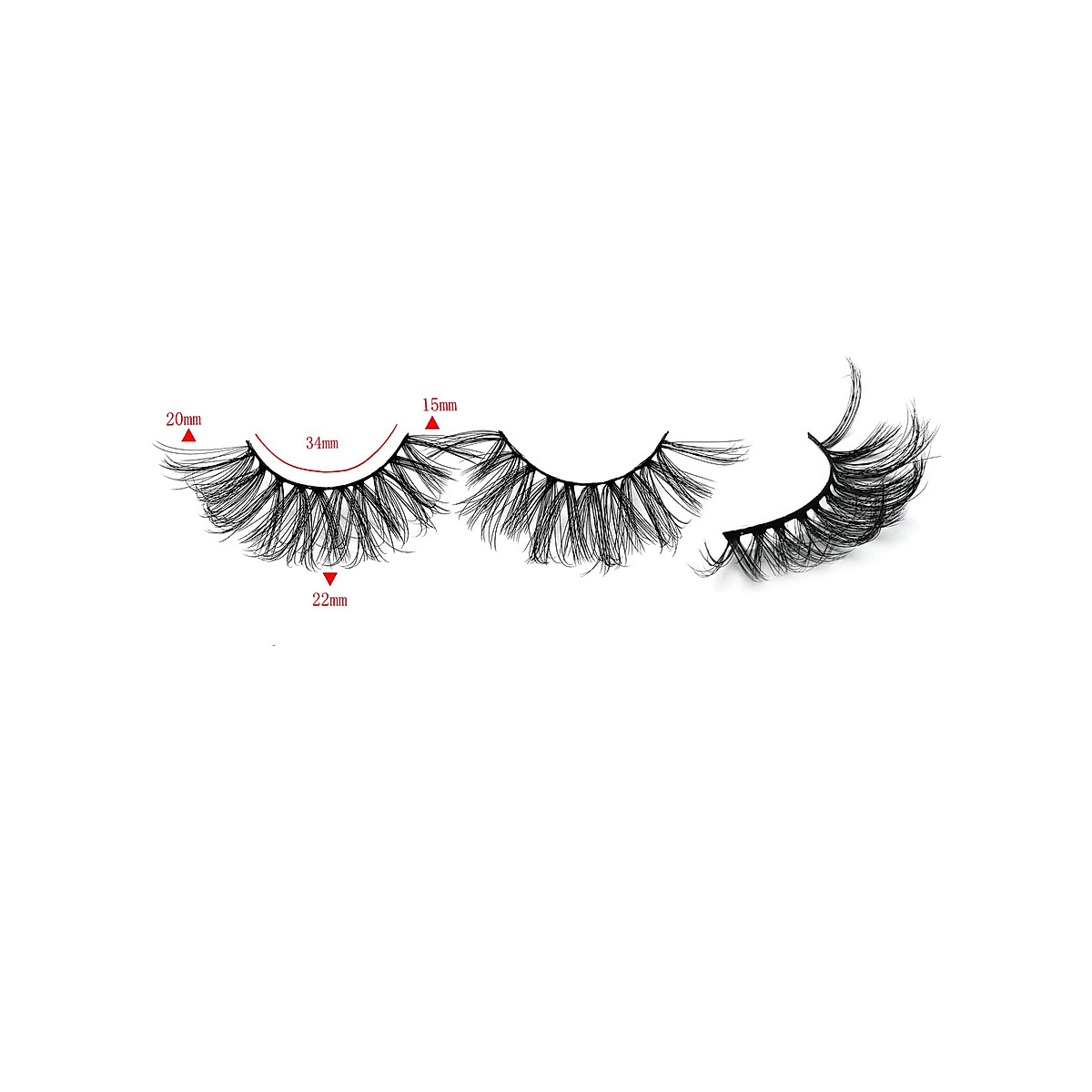 3D False Eyelashes book 8pair Cross Fluffy Natural Look Soft Reusable (3D689)