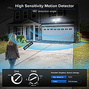 SANSI 4000LM Motion Sensor Outdoor Light 30W LED Flood Lights Outdoor with Ceramic Tech., 5000K Dusk to Dawn Security Light,320 Degree Wide Angle Illumination for Garage Yard Patio Bright Pro Series