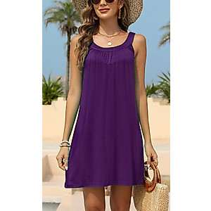Bluetime Womens Coverups for Bathing Suits Swimwear Swim Bikini Cover Up Beach Summer Clothes Purple