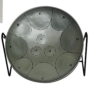 Miniature Steelpan (Steel Drum) 12 Inch Diameter 11 Notes with Instructional Book with Music from Trinidad & Tobago - Silver