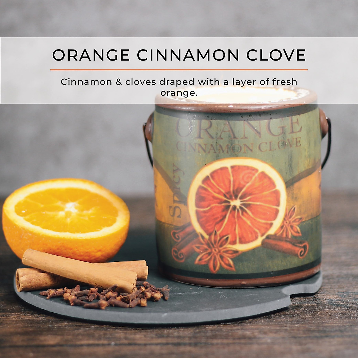 A CHEERFUL GIVER 95hr 20oz Scented Candle - Orange Cinnamon Clove - Multi-Wick Glass Candle - Gifts For Men and Women