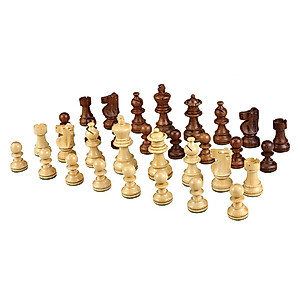 Athena Tournament Chess Inlaid Wood Board Game with Weighted Wooden Pieces, Large 18 x 18 Inch Set