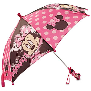 Disney and Slicker, Toddler Or Little Girl Rainwear Ages 2-7 Umbrella, Minnie Mouse Pink, SMALL AGE 2-3 US