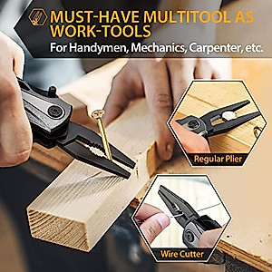 Gifts for Men Grill Scraper BBQ and Multitool 16 Tools Survival Kit - Christmas Stocking Stuffers Women Men