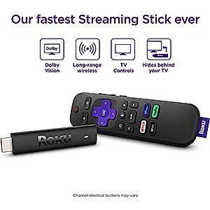 Roku Streaming Stick 4K 2021 Streaming Device with Roku Voice Remote and TV Controls 4K/HDR/Dolby Vision & Bundle Swanky Cables HDMI Cable and TV Cleaning Kit