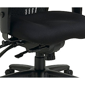 Office Star ProGrid Breathable Mesh Manager's Office Chair with Adjustable Seat Height, Multi-Function Tilt Control and Seat Slider, High Back, Coal FreeFlex Fabric